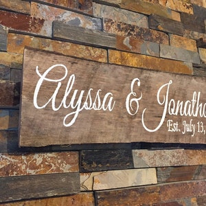 Personalized Rustic Sign - Custom Wedding Sign -couple Gift - Wedding ...
