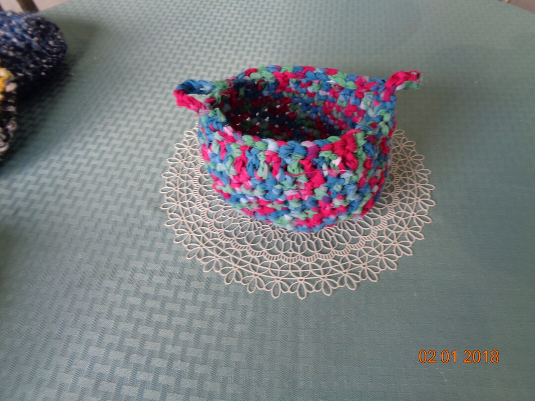 Rag Baskets-crochet - Etsy