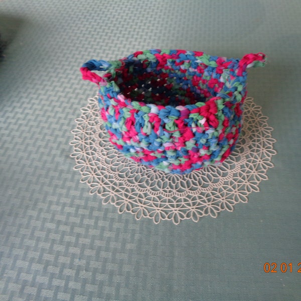 Rag Crochet Basket - Etsy