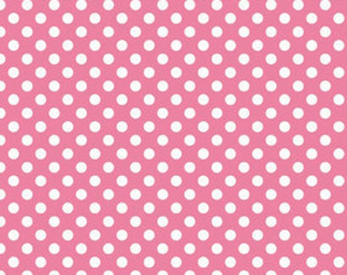 Riley Blake Small Dots, White on Hot Pink, Fabric by the Yard - Etsy