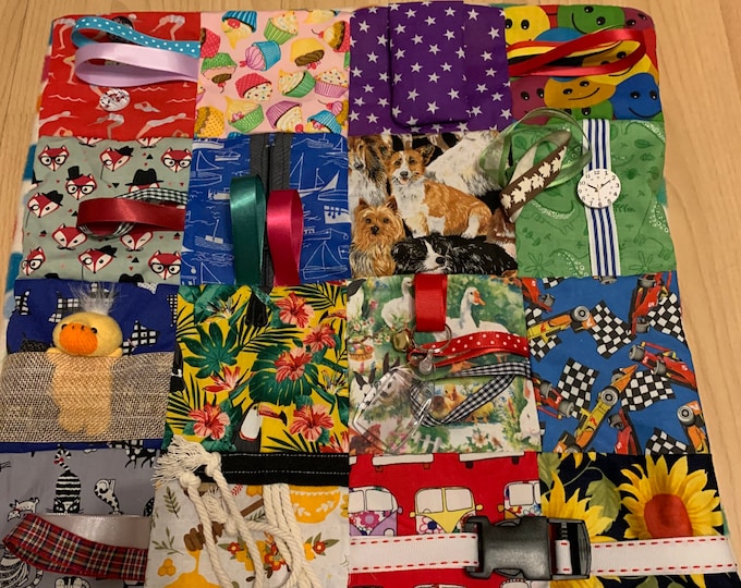 Fidget Blanket, Fidget Quilt, Busy Blanket, Alzheimer, Dementia, Autism ...