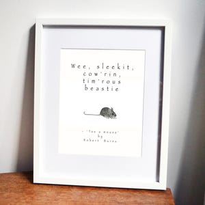 Tae a Mouse, Robert Burns, Rabbie Burns Quote, Art, Animal Art ...