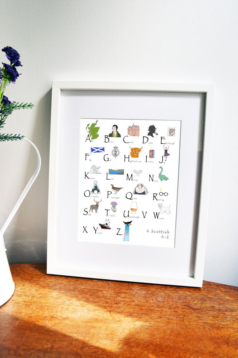 Scottish A-Z, Scottish Alphabet, Alphabet Print, A-Z Print, Nursery ...
