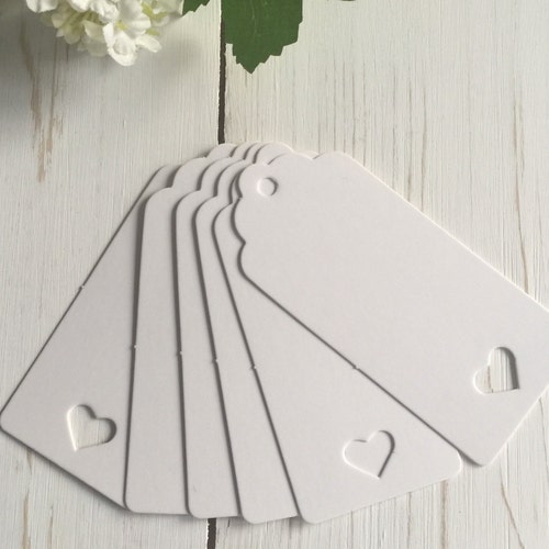 25 White Card Heart Balloon Message Tags Funeral - Etsy
