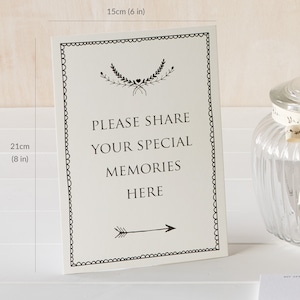 A4 Ivory Funeral Memory Book & 2 Signs - Perfect for Condolence Book ...