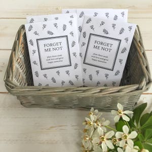 10 Filled Forget-Me-Not Seed Packet Funeral Favours UK | Etsy
