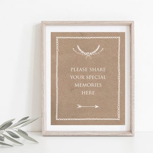 Share Memories Sign – Kraft Funeral, Celebration of Life (digital ...