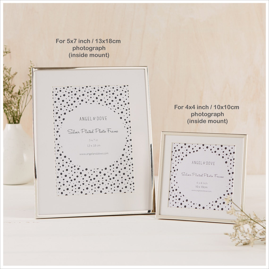 Small Silver Plated 4x4" (10x10cm) Photo Frame With Ivory Mount - Etsy