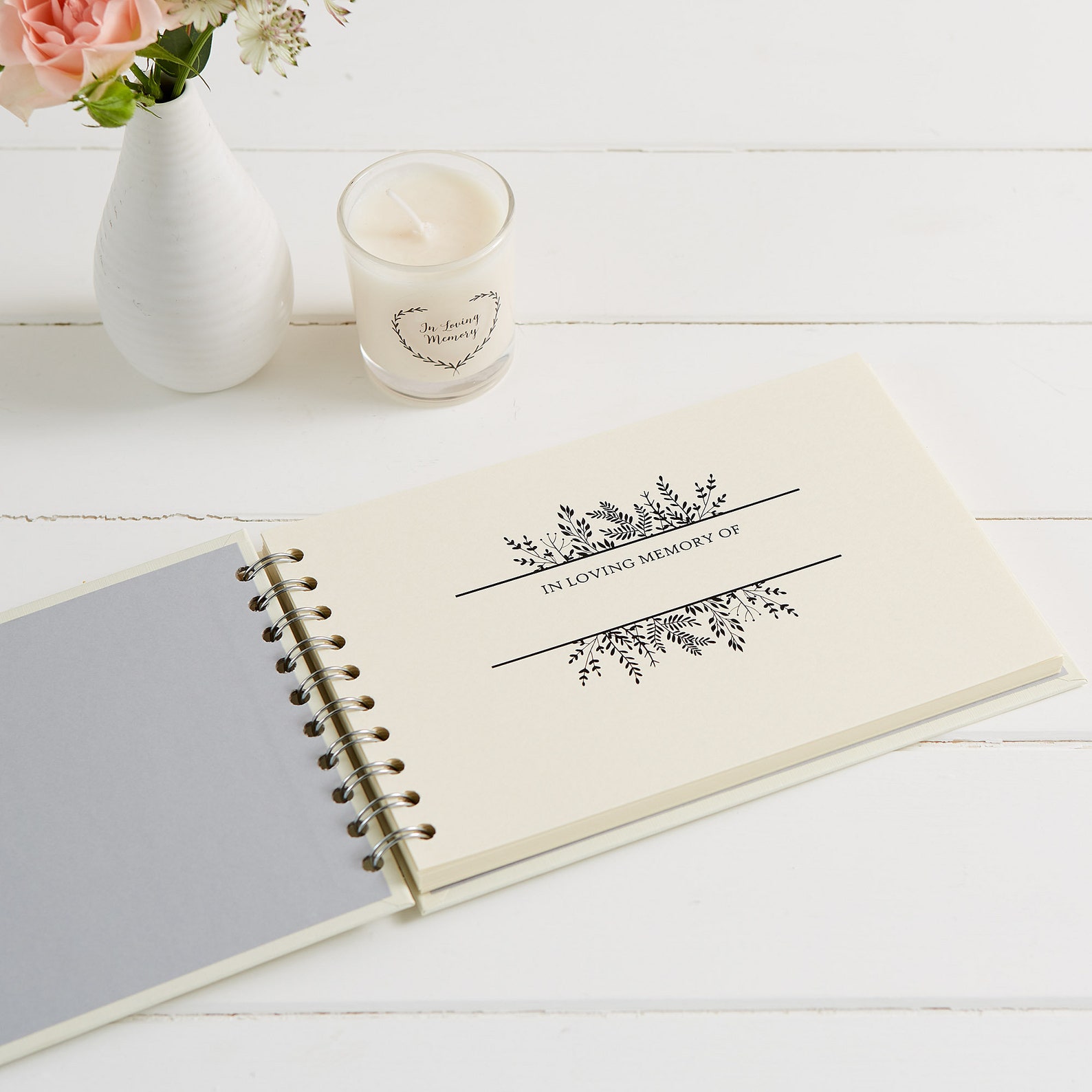 Medium A5 Luxury Ivory Memory Condolence Book for Funeral - Etsy