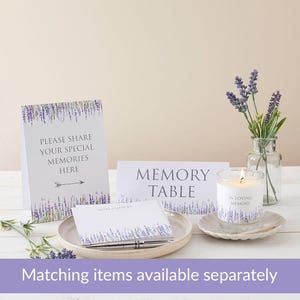 35 Lavender 'in Loving Memory' Stickers - Funeral Favours, Flowers ...