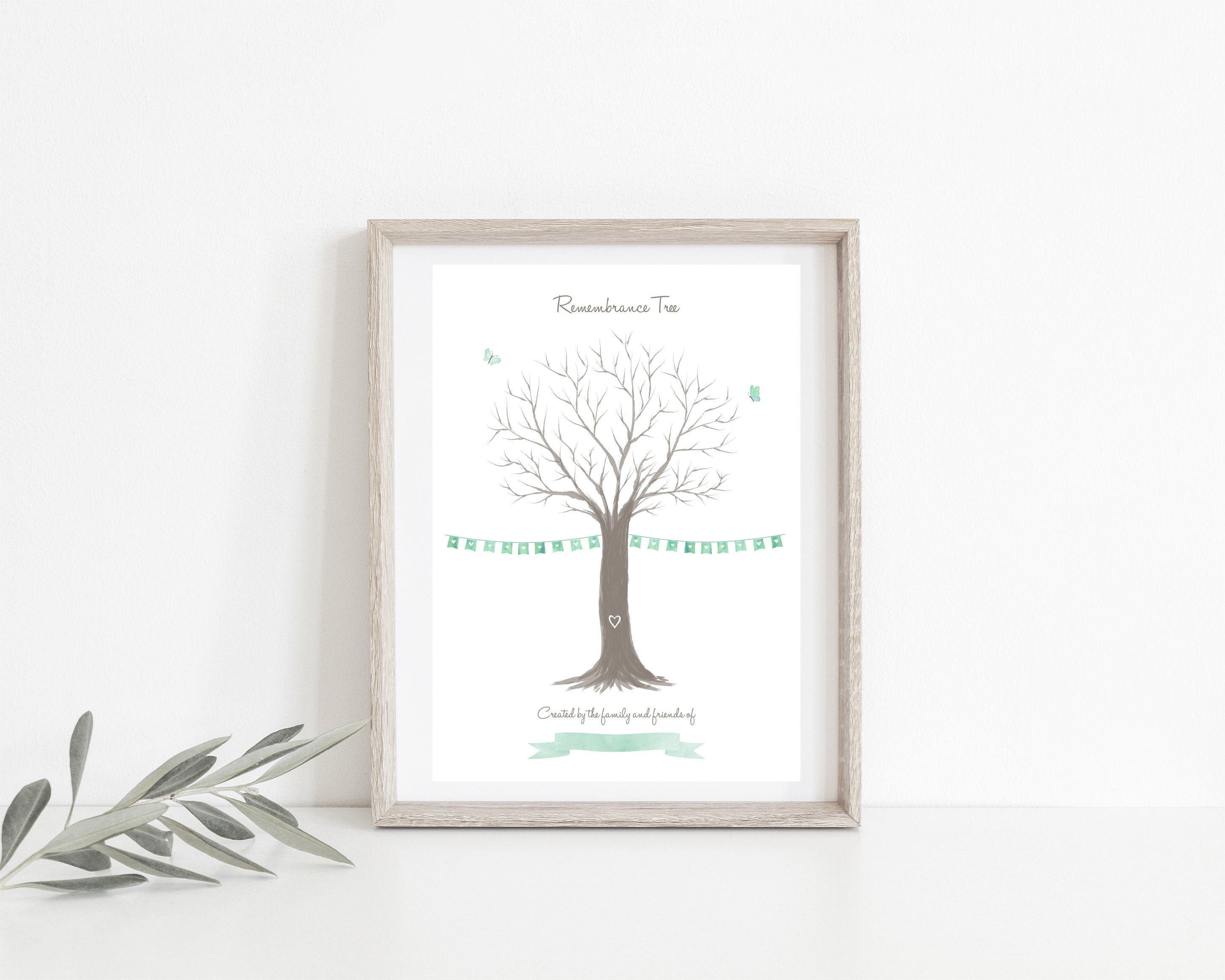 Fingerprint Remembrance Tree Memorial Print Kit A Creative | Etsy UK