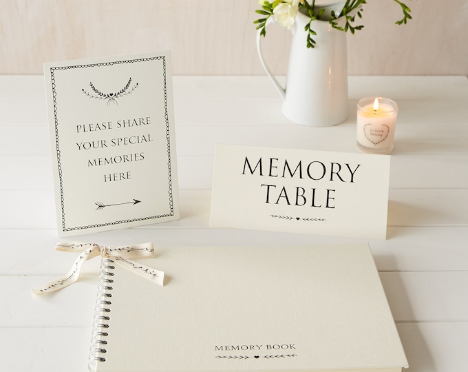 Minimalist Funeral Entry Welcome Sign, Memorial Information in Loving ...