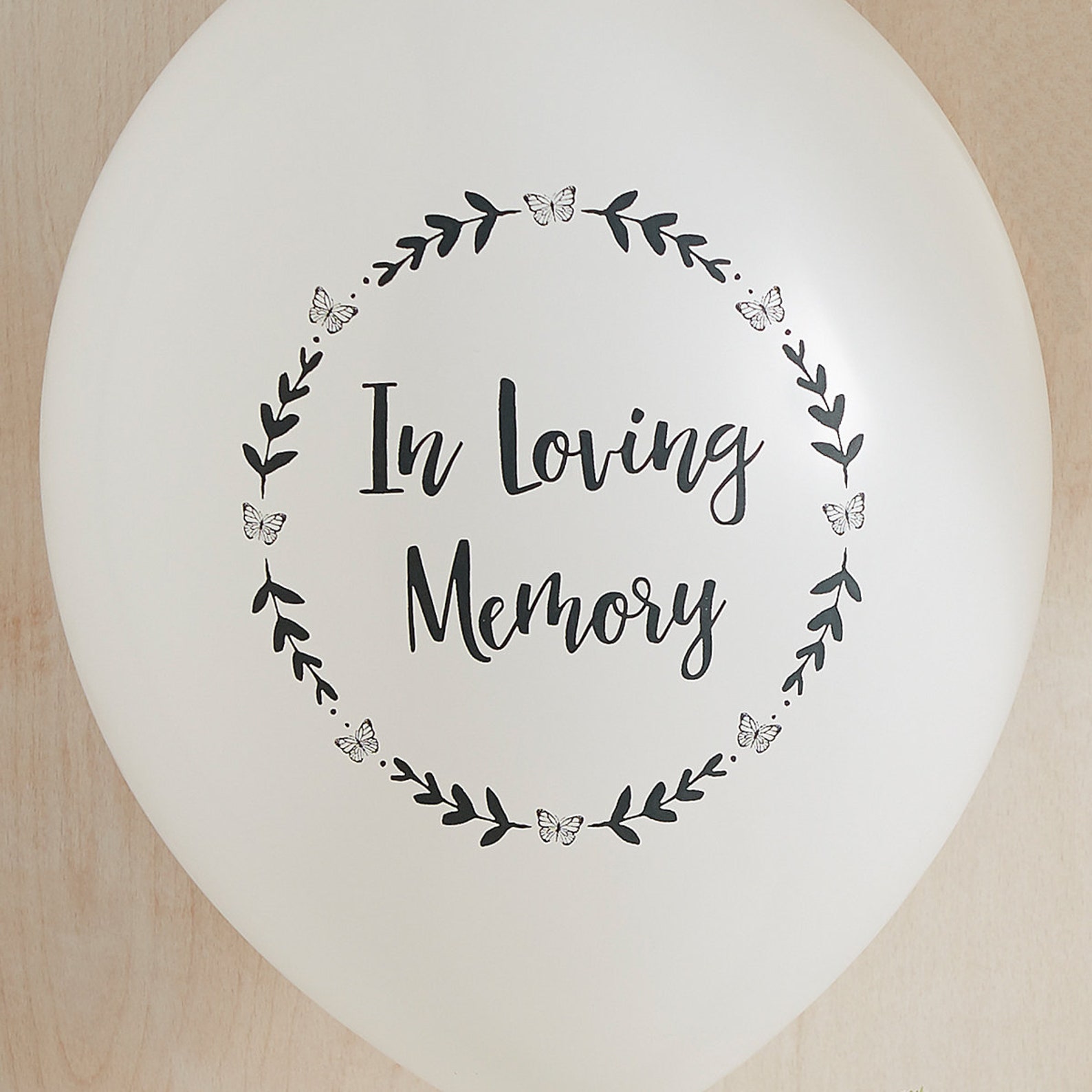 25 Biodegradable White 'in Loving Memory' Funeral Remembrance Balloons ...