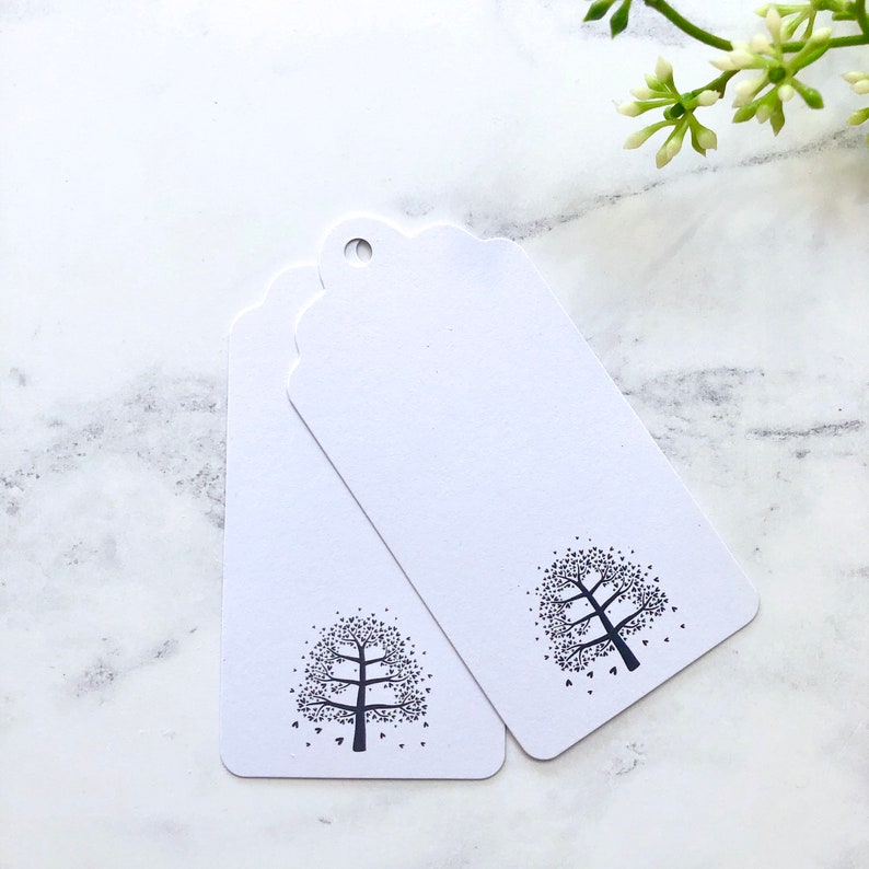 25 White Memory Tree Message Tags Funeral Remembrance | Etsy