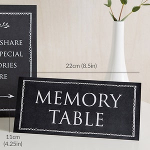 Large A4 Luxury Black Memory Book & 2 Signs Set - Perfect for Funeral ...