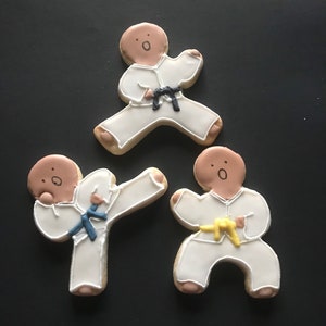 Martial Art Sugar Cookies, 4 Inch, Taekwondo, Karate, Birthday Party ...