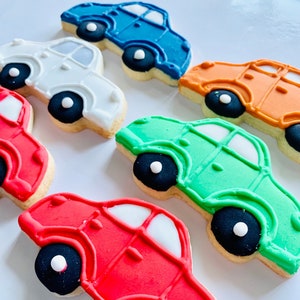 Car Birthday Cookies,baby Shower Car Cookies, Police Car Cookies ...