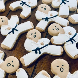 Martial Art Sugar Cookies, 4 Inch, Taekwondo, Karate, Birthday Party ...