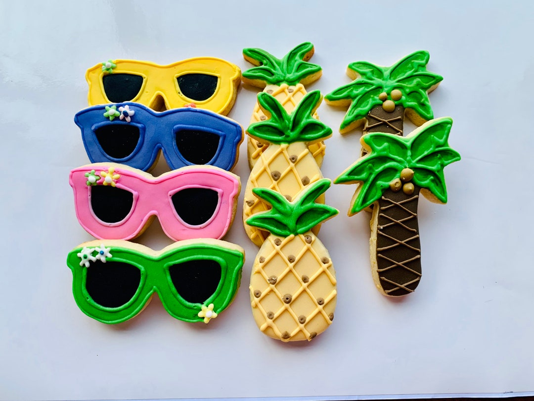 Tropical Summer Sugar Cookies, Beach Cookies, Beach Party Cookies ...