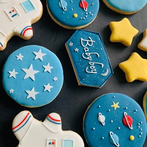 Baby Boy/girl Space Sugar Cookies 3 Dozen, Space Shuttle, Astronauts ...