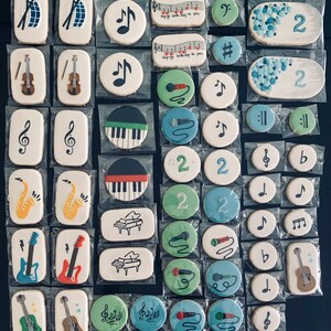 Music Concert Sugar Cookies, Music Instruments, Violin, Piano, Guitar ...