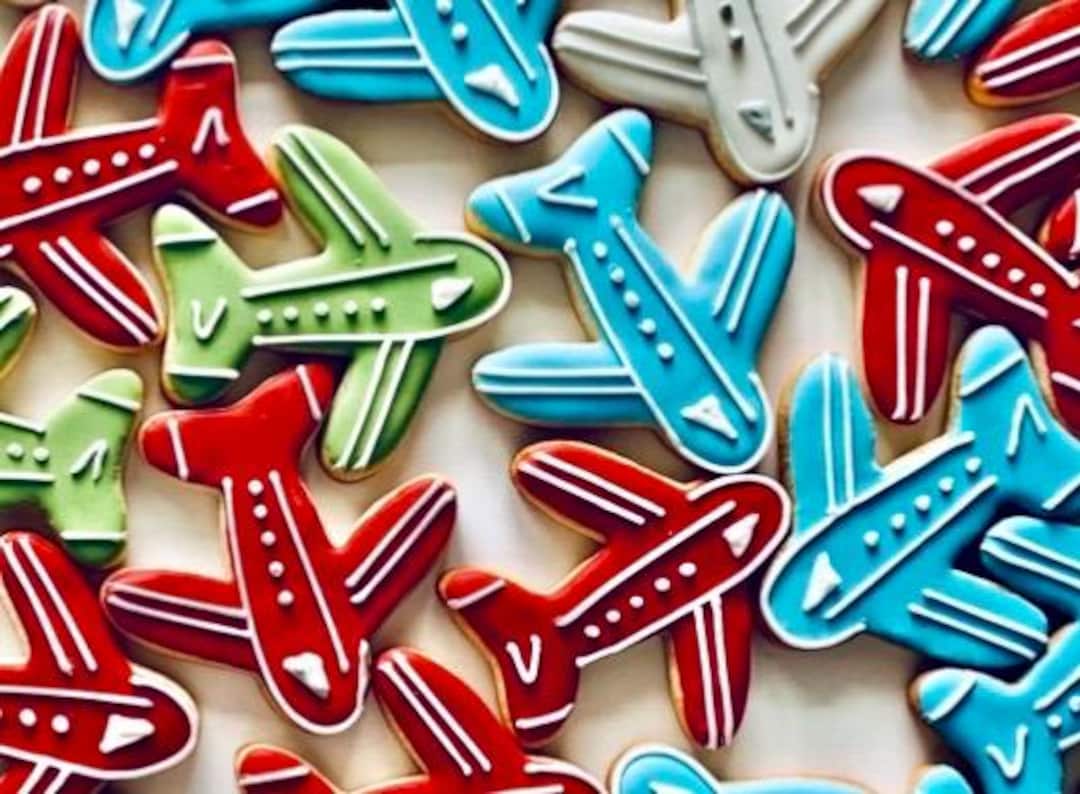 Aviation, Airplane Sugar Cookies, Pilot Gift, Baby Shower, Airplane ...