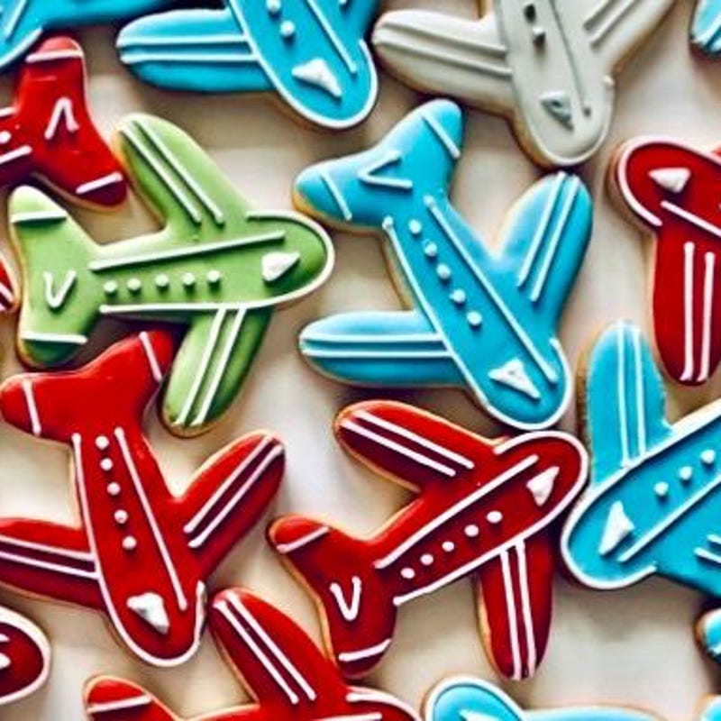 Airplane Cookie - Etsy