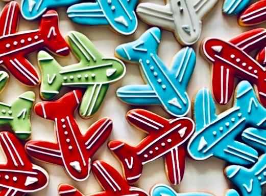 Aviation, Airplane Sugar Cookies, Pilot Gift, Baby Shower, Airplane ...