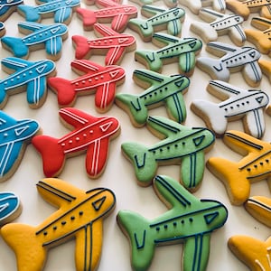 Aviation, Airplane Sugar Cookies, Pilot Gift, Baby Shower, Airplane ...