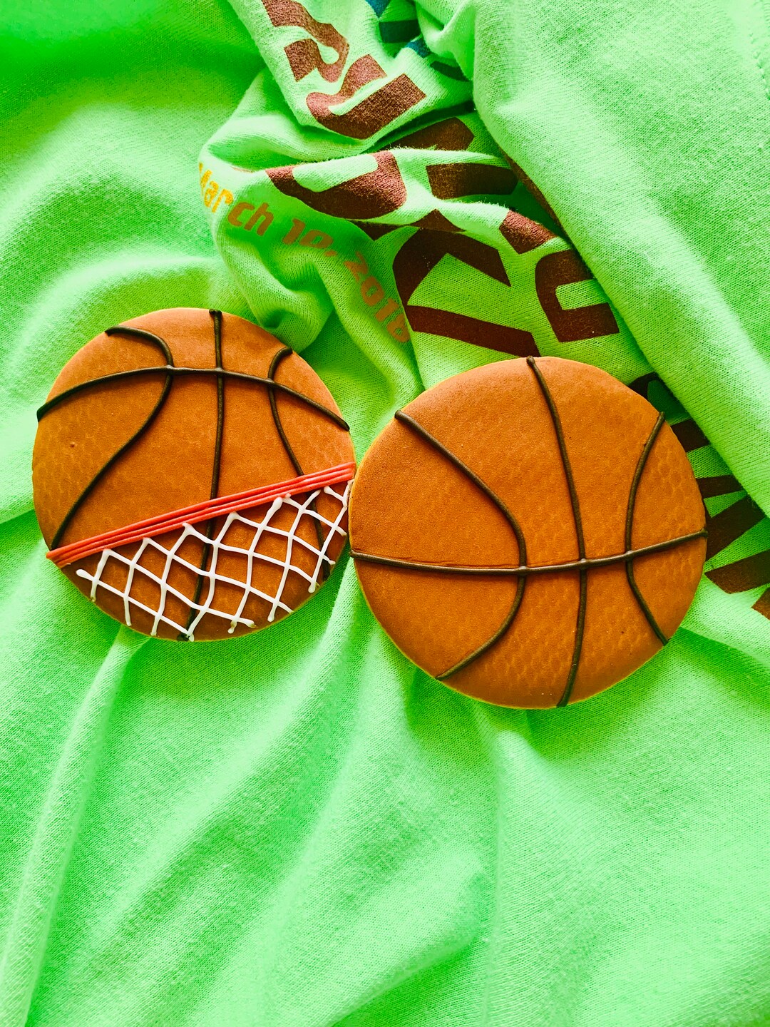 Basketball Sugar Cookies, B-ball Cookies, NBA, Party Favor, Basketball ...