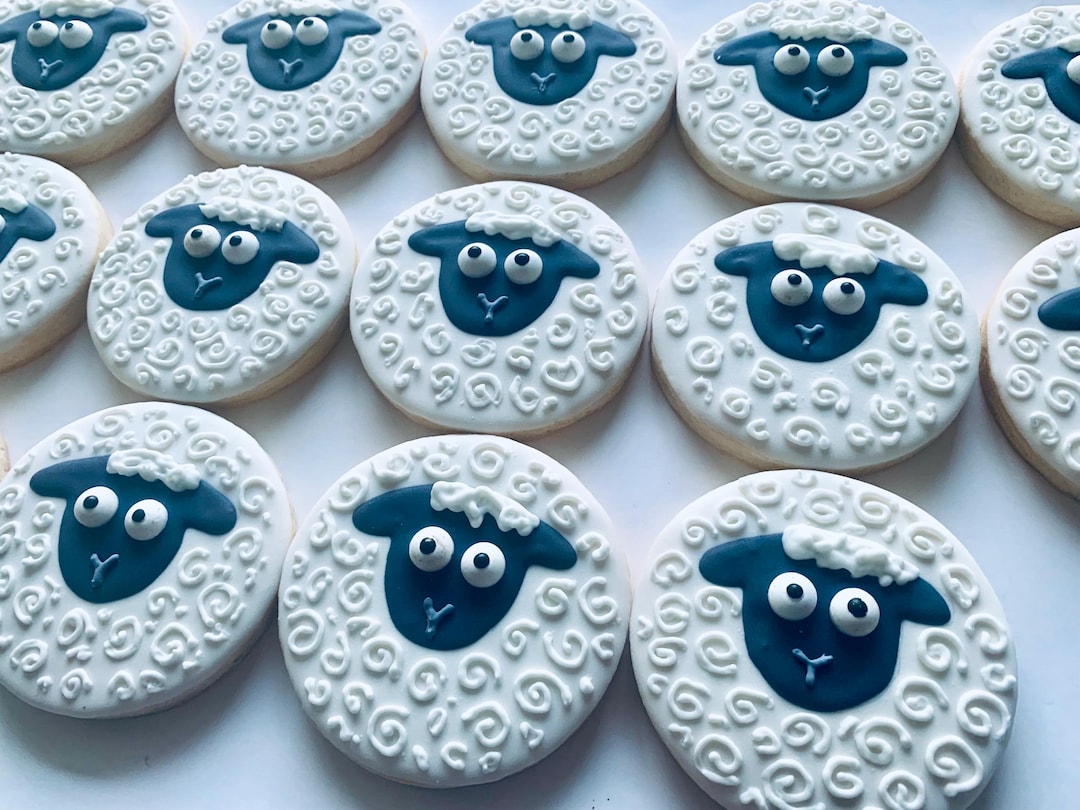 Sheep Decorated Sugar Cookies, Lamb Cookies, Easter Cookies, Farm ...