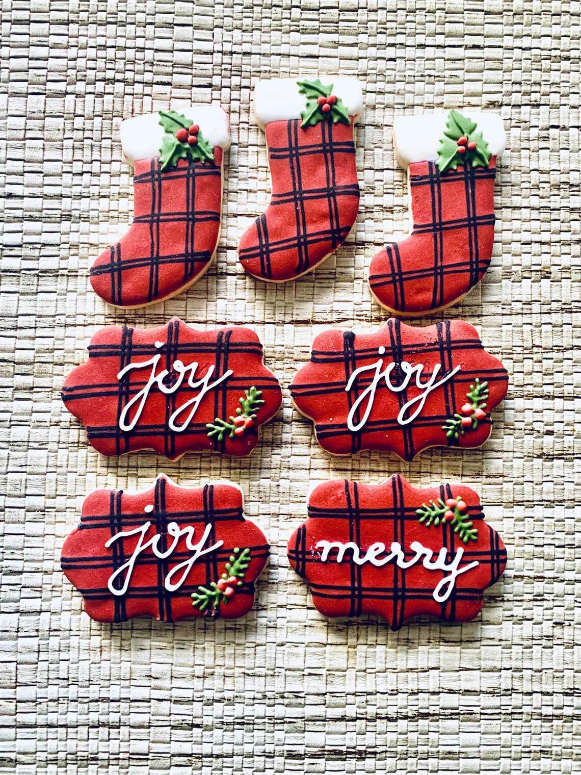 Joy Christmas Cookies, Merry Christmas Cookies, Stocking Christmas ...