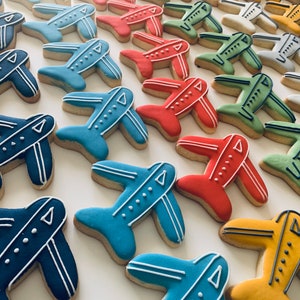 Aviation, Airplane Sugar Cookies, Pilot Gift, Baby Shower, Airplane ...