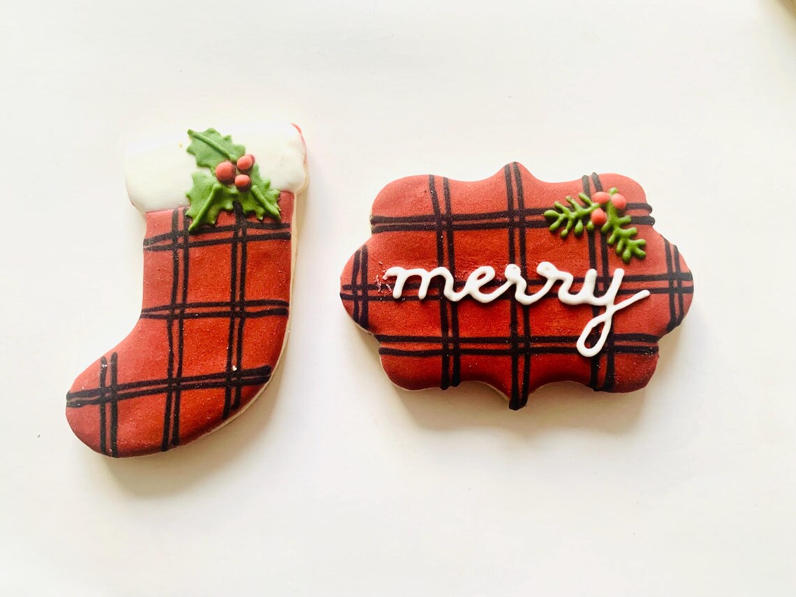 Joy Christmas Cookies, Merry Christmas Cookies, Stocking Christmas ...
