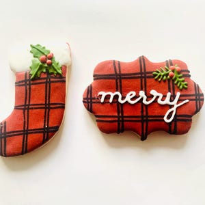 Joy Christmas Cookies, Merry Christmas Cookies, Stocking Christmas ...