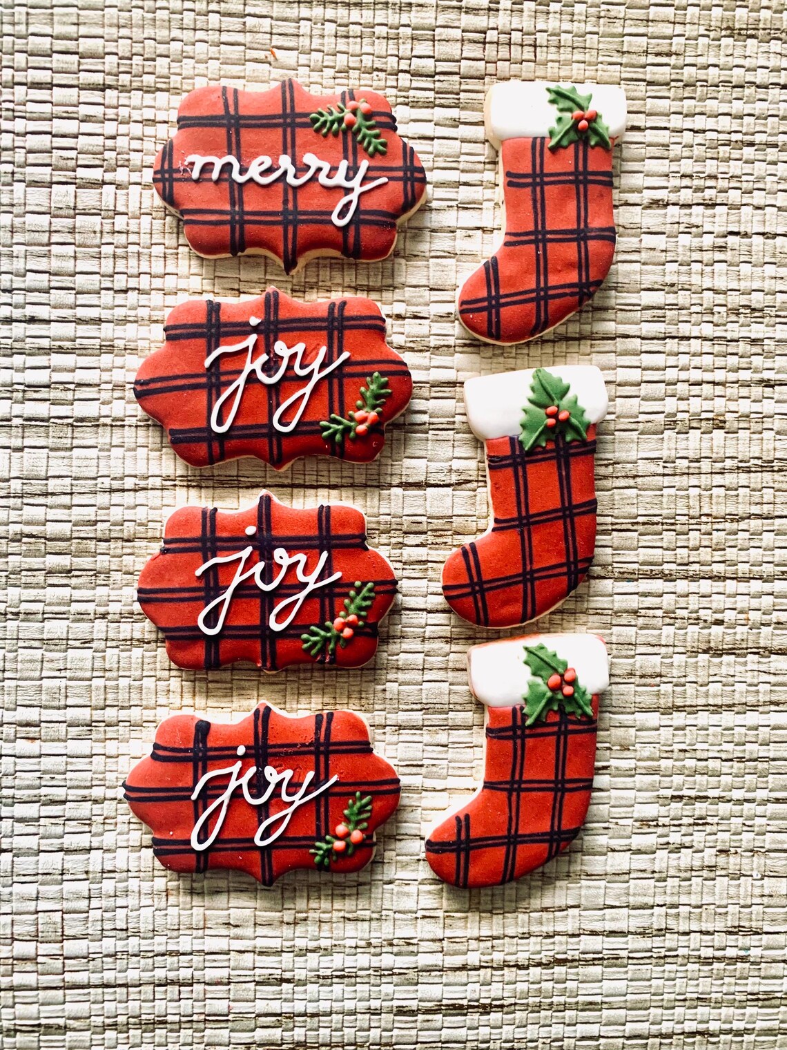 Joy Christmas Cookies, Merry Christmas Cookies, Stocking Christmas ...