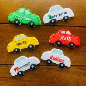 Car Birthday Cookies,baby Shower Car Cookies, Police Car Cookies ...