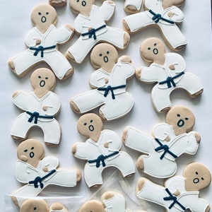 Martial Art Sugar Cookies, 4 Inch, Taekwondo, Karate, Birthday Party ...