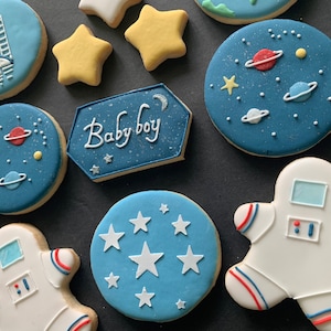 Space Travel Sugar Cookies. Astronaut, Earth, Spacecraft, Space Shuttle ...
