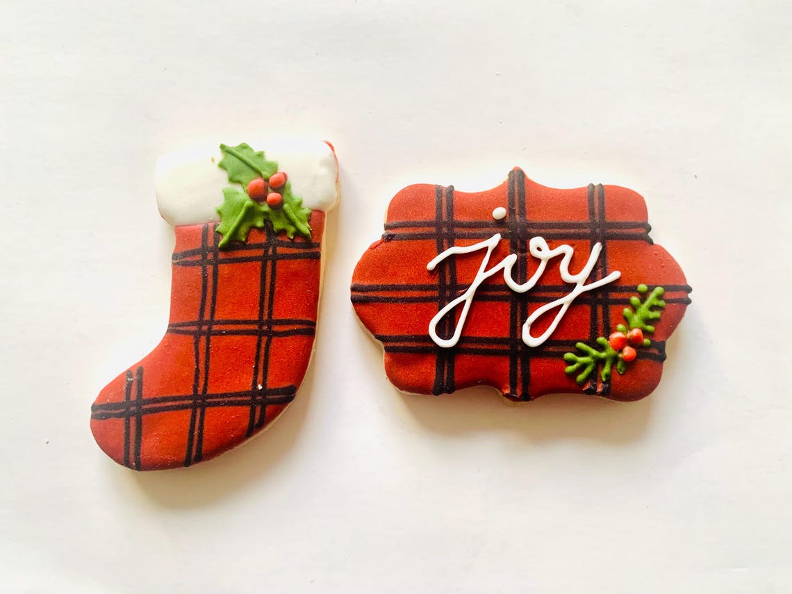 Joy Christmas Cookies, Merry Christmas Cookies, Stocking Christmas ...