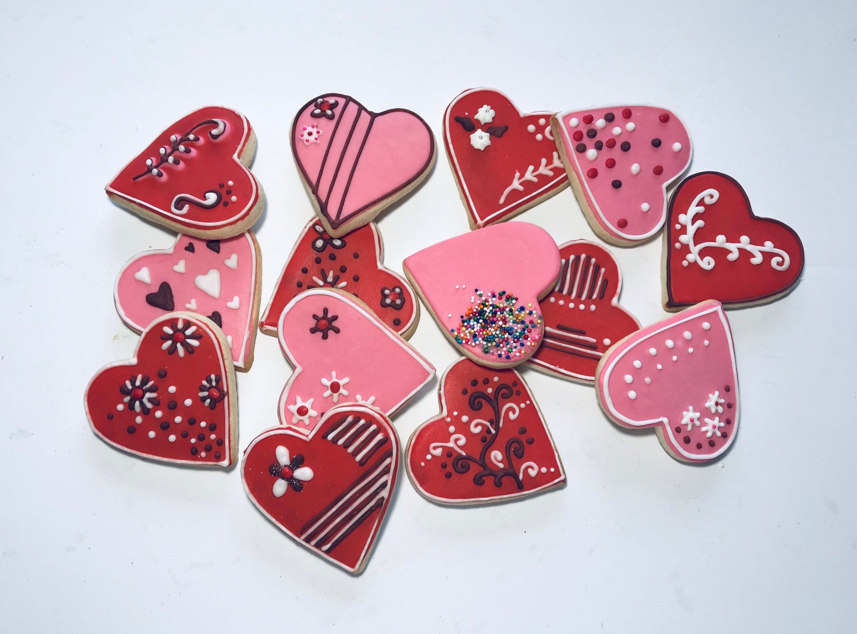 Heart Cookies for Any Celebration. Any Color Available. Birthday ...