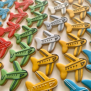 Aviation, Airplane Sugar Cookies, Pilot Gift, Baby Shower, Airplane ...