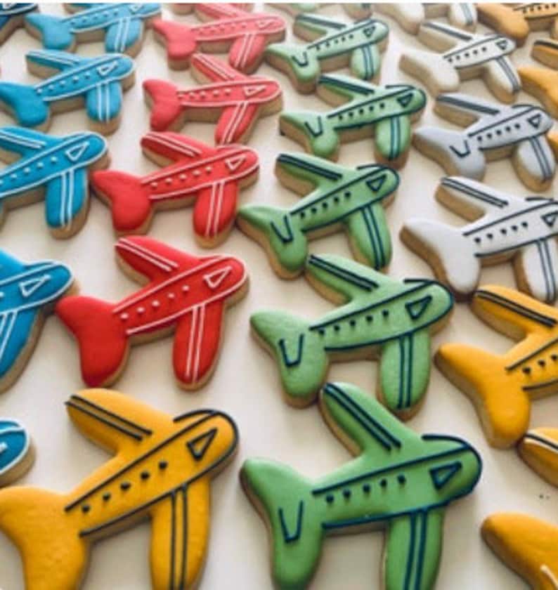 Aviation, Airplane Sugar Cookies, Pilot Gift, Baby Shower, Airplane ...