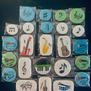 Music Concert Sugar Cookies, Music Instruments, Violin, Piano, Guitar ...