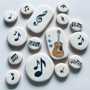 Guitar Sugar Cookies, Electric Guitar, Acoustic Guitar Cookies, Band ...