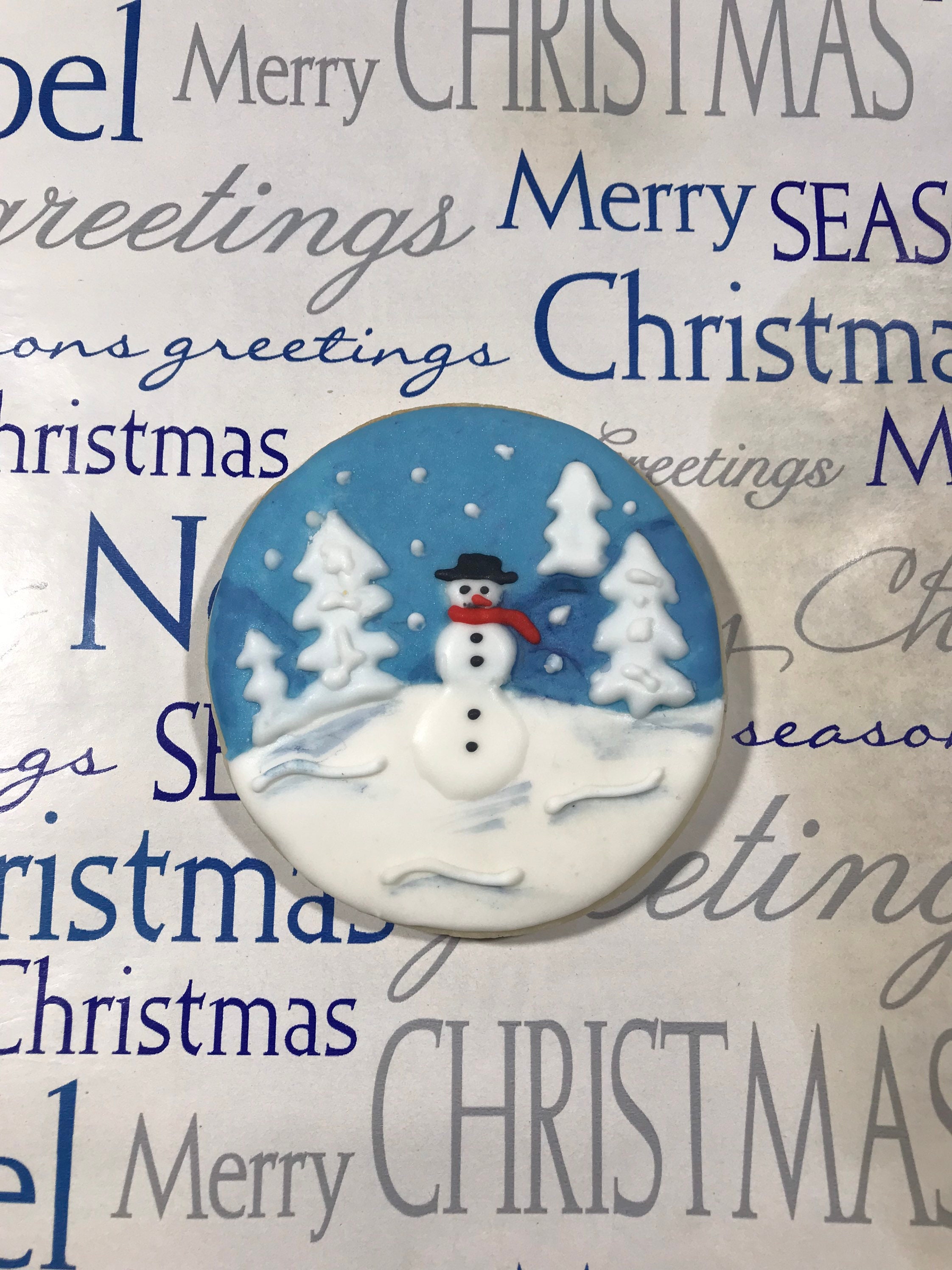 Winter Snow Sugar Cookies, Snowman Sugar Cookies, Winter Mountain Sugar ...
