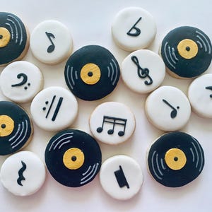 Music Forever Mini Music Notes and Vinyl Record Sugar Cookies. Music ...