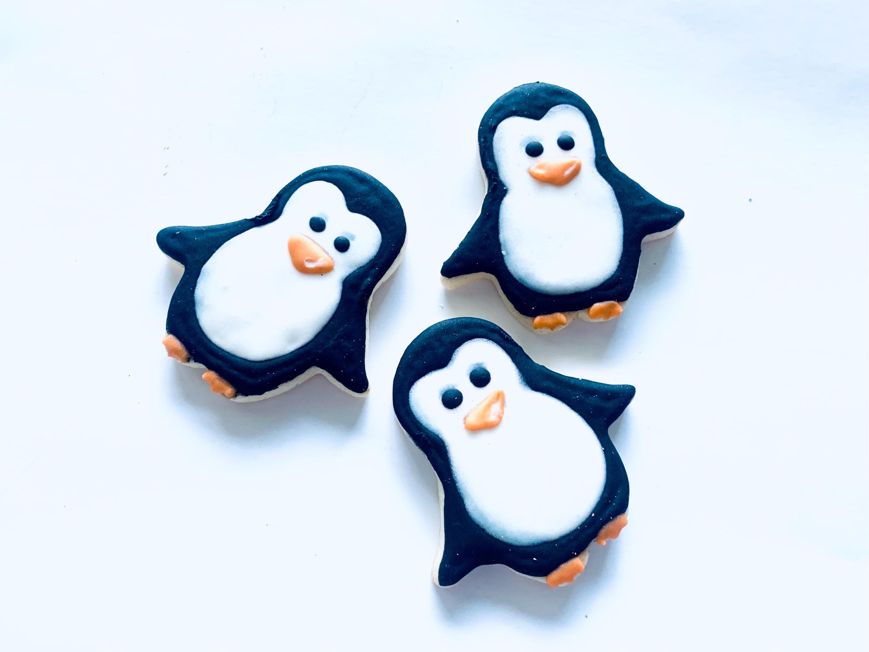 Penguin Sugar Cookies, Birthday Cookies, Baby Shower Cookies, Party ...