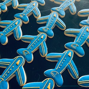 Aviation, Airplane Sugar Cookies, Pilot Gift, Baby Shower, Airplane ...
