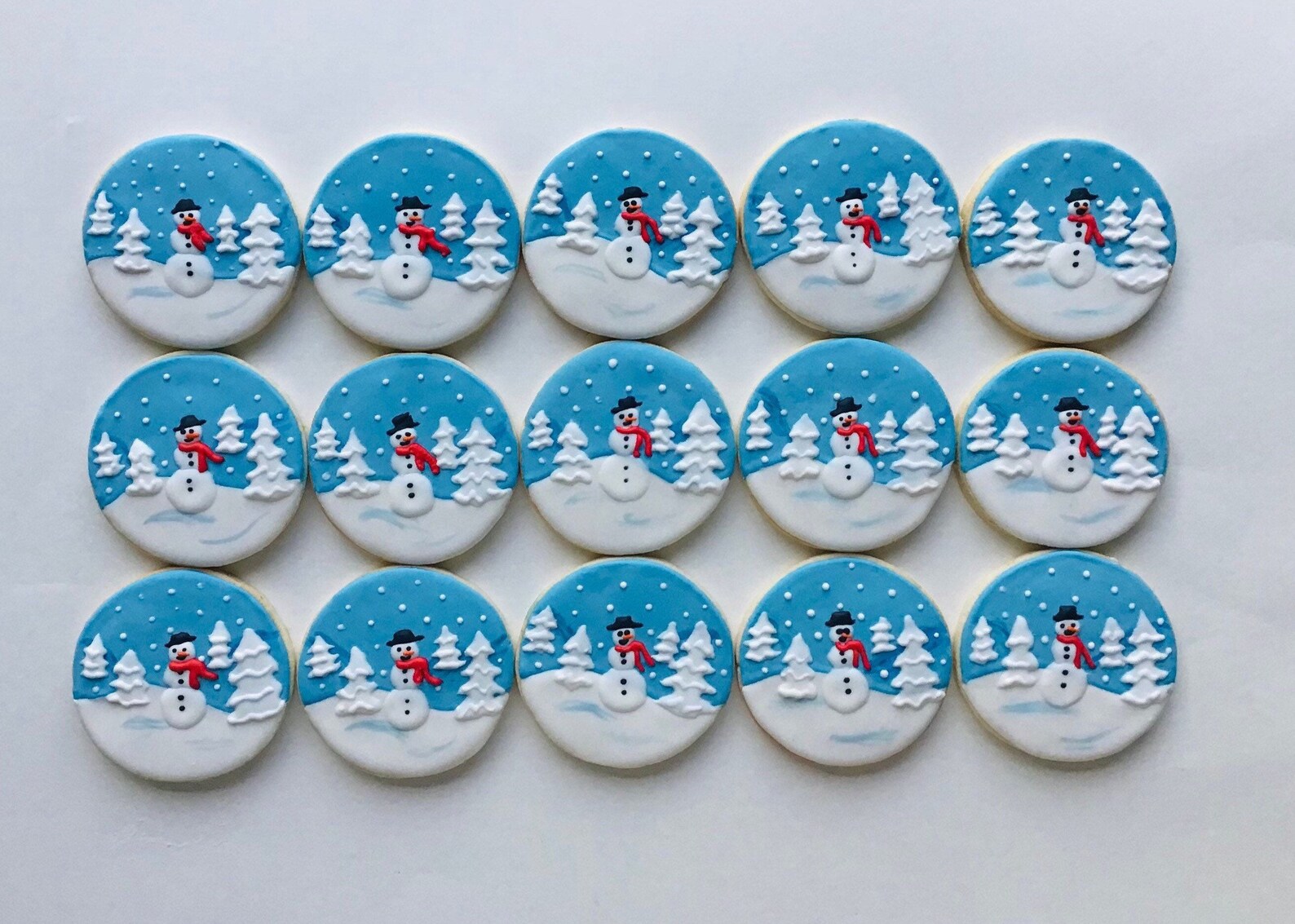 Winter Snow Sugar Cookies, Snowman Sugar Cookies, Winter Mountain Sugar ...